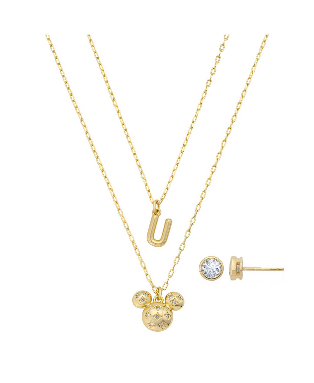 Click here for Disney Mickey Mouse Cubic Zirconia Initial Pendant... prices