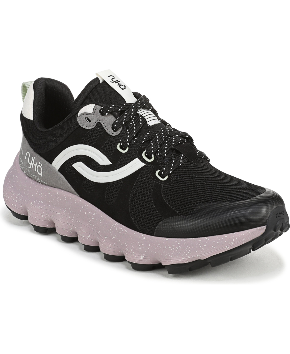 Click here for Ryka Womens Podflow Hiking Lace-Up Sneakers - Blac... prices