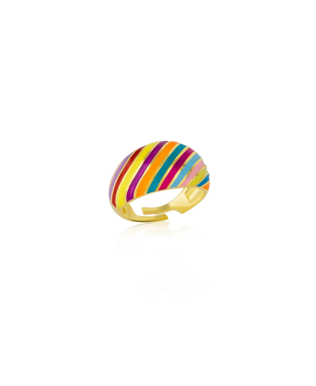 Click here for Spero London Enamel Rainbow Stripe Chunky Sterling... prices