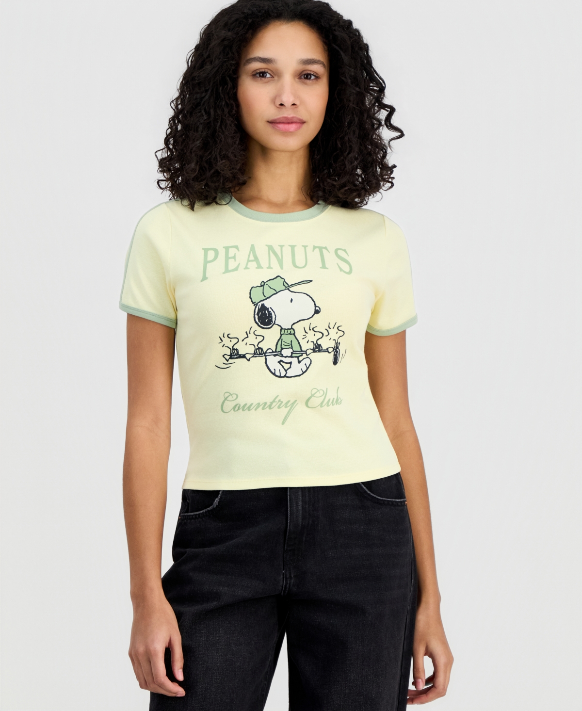 Click here for Love Tribe Juniors Peanuts Country Club Crewneck R... prices