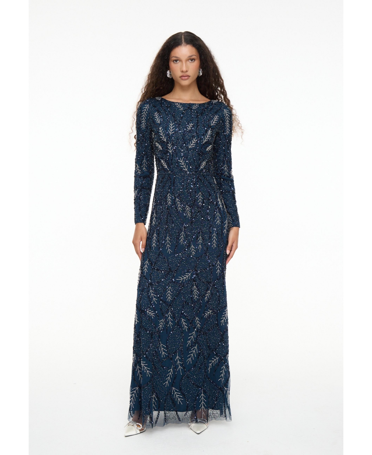 Click here for Maryisa Womens Modest Embellished Sequin Beaded Dr... prices