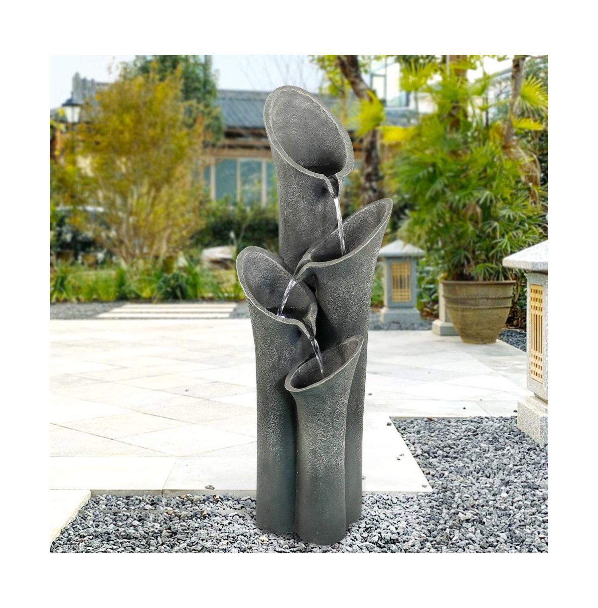 Click here for SunJet Faux Stone 33.5" 4-Tier Outdoor Water... prices