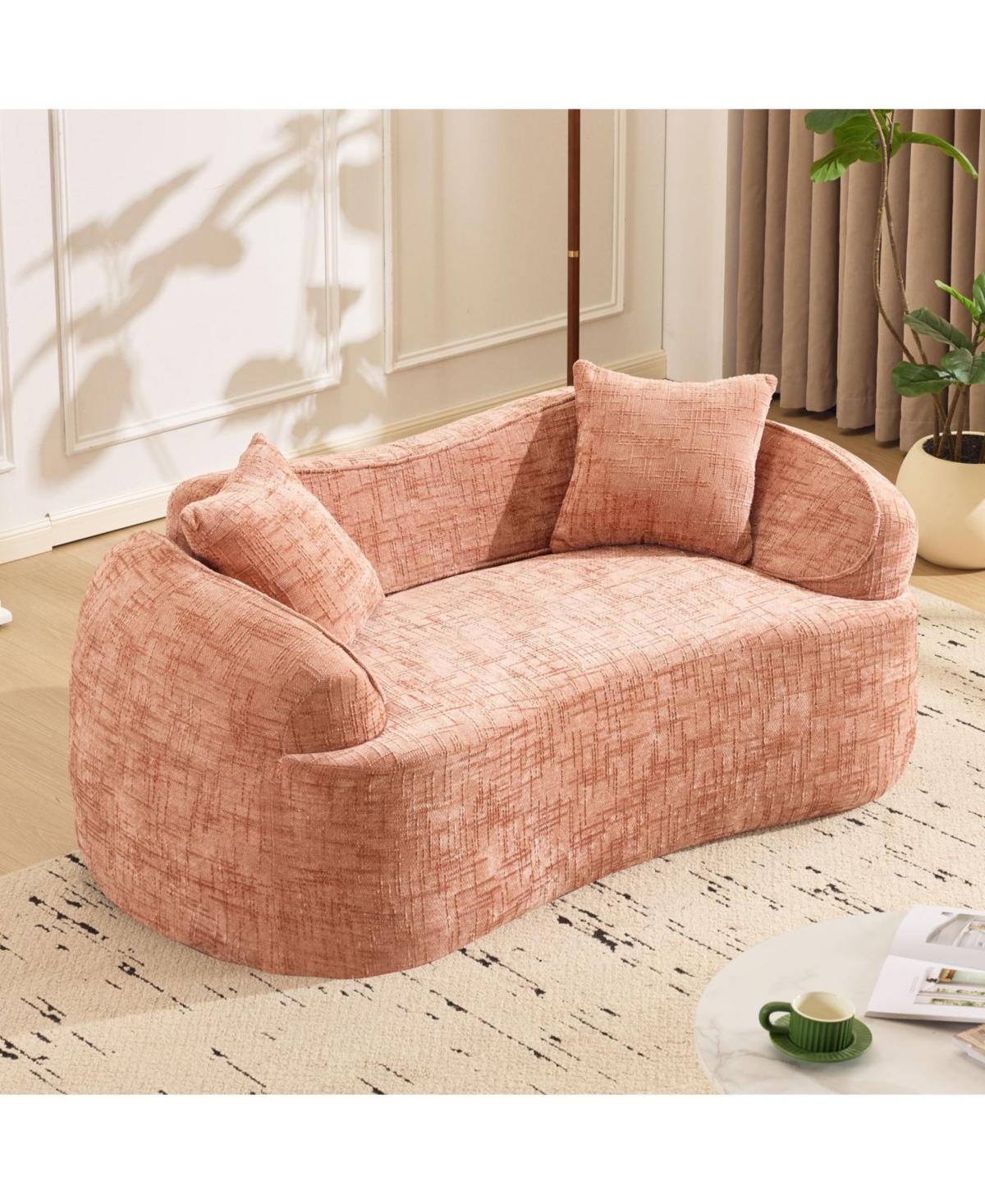 Click here for Streamdale Furniture Streamdale Pink curved two-pe... prices