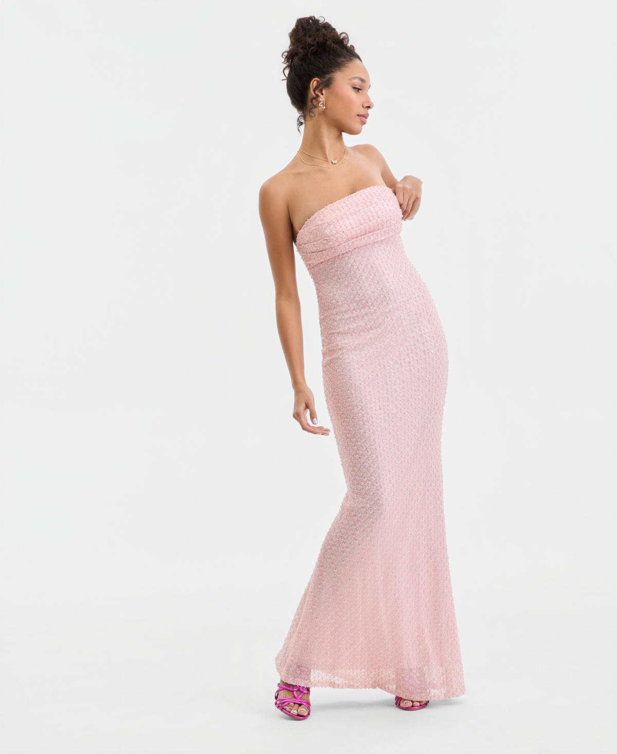 Click here for B Darlin Juniors Embellished Straight-Neck Straple... prices