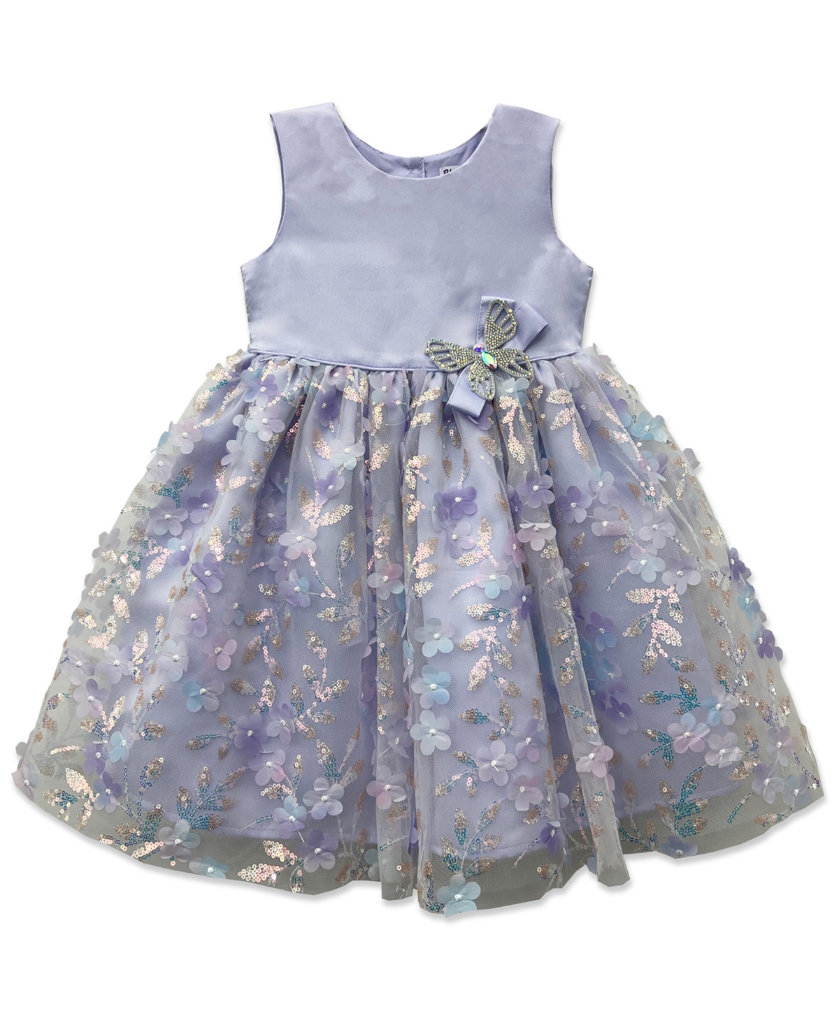Click here for Blueberi Boulevard Girls 2T-6X Mesh Flower Appliqu... prices