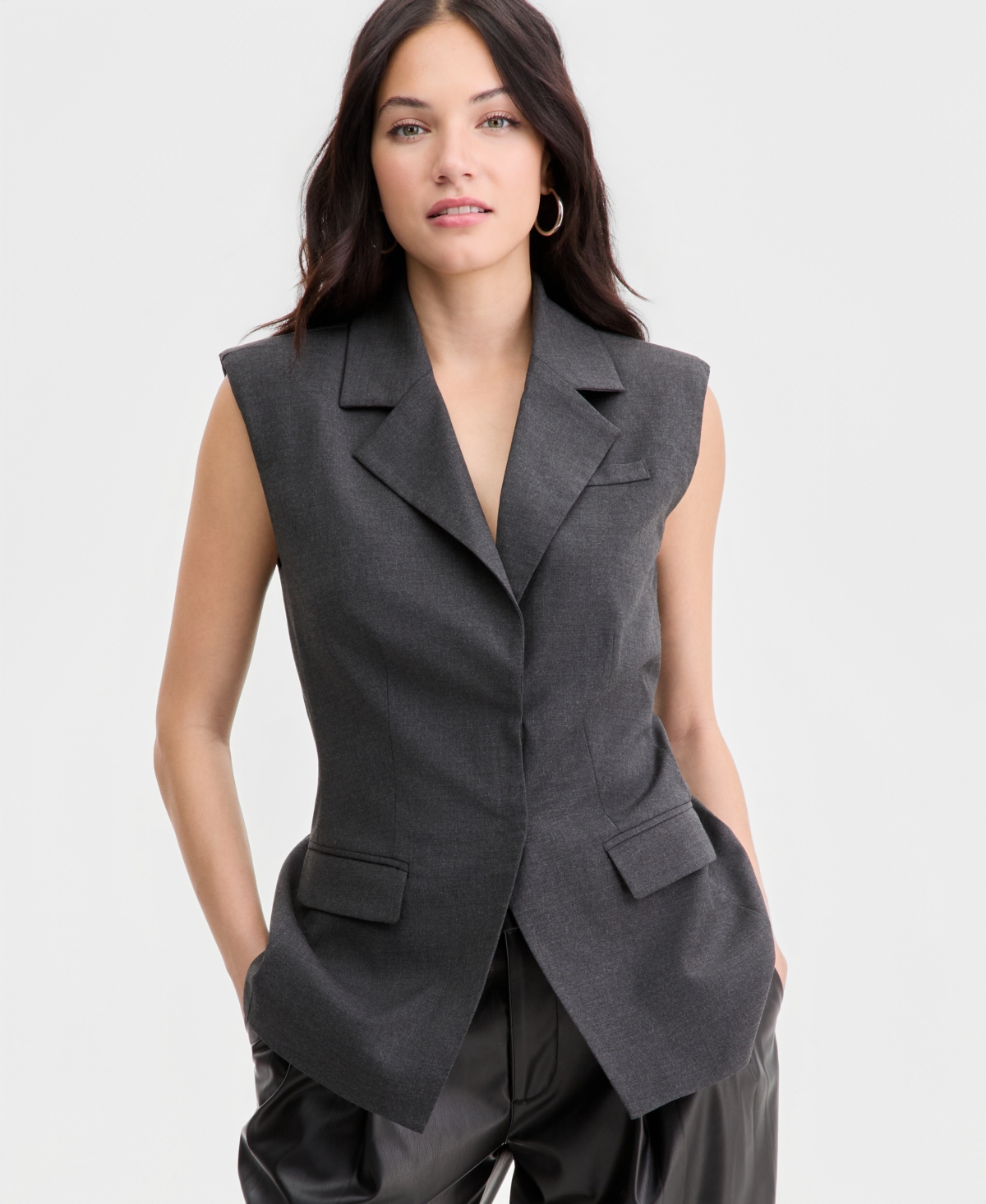 Click here for Bar Iii Womens Sleeveless Structured Vest  Macys E... prices