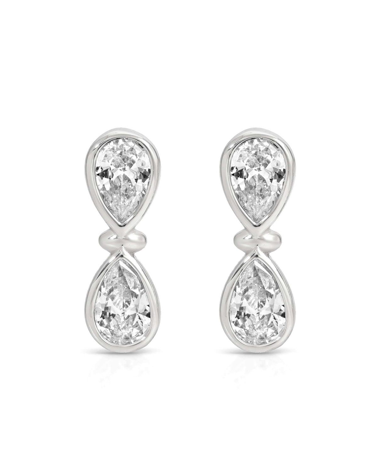 Click here for Ettika Silver Plated Infinity Crystal Stud Earring... prices
