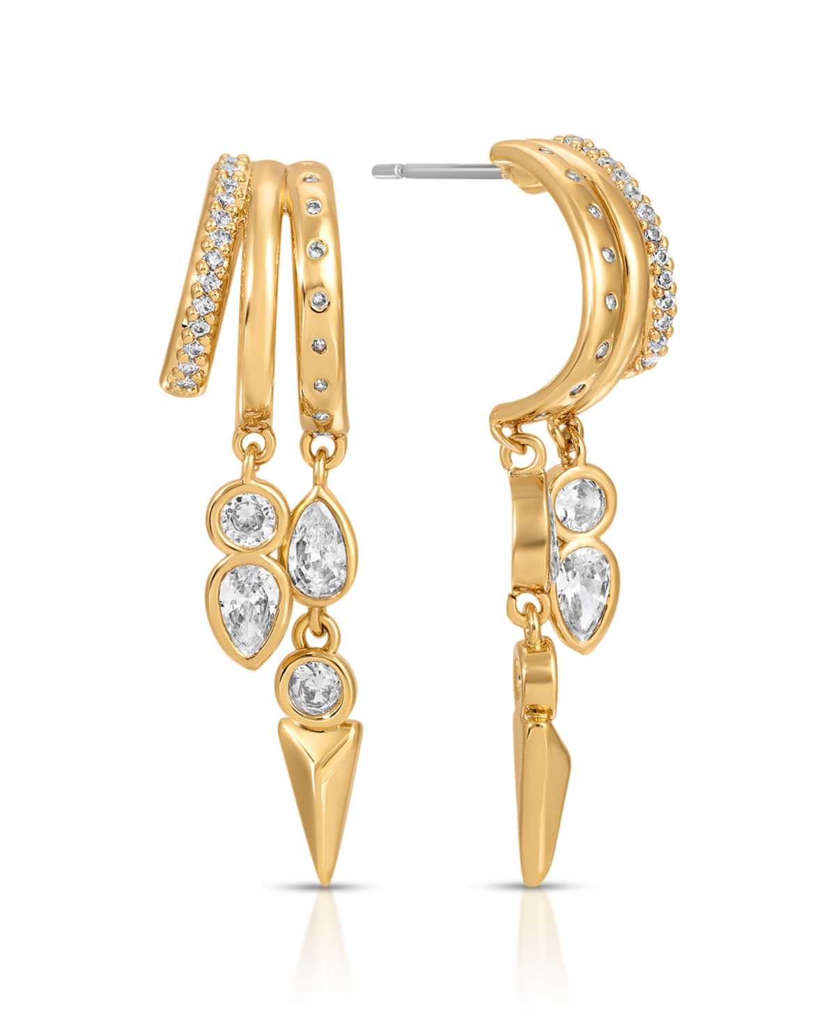 Click here for Ettika Gold Plated Icon Behavior Earrings - Gold prices