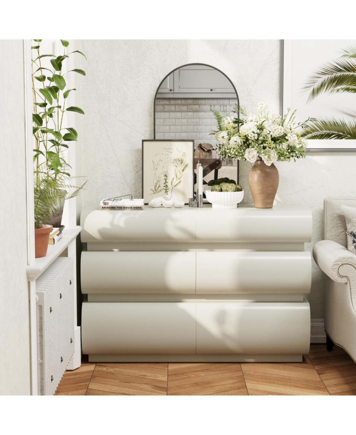 Click here for Streamdale Furniture Streamdale 6 Drawer White Dre... prices