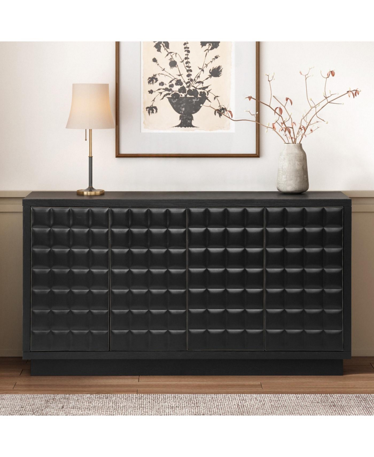 Click here for Streamdale Furniture Modern 4-Door Storage Cabinet... prices