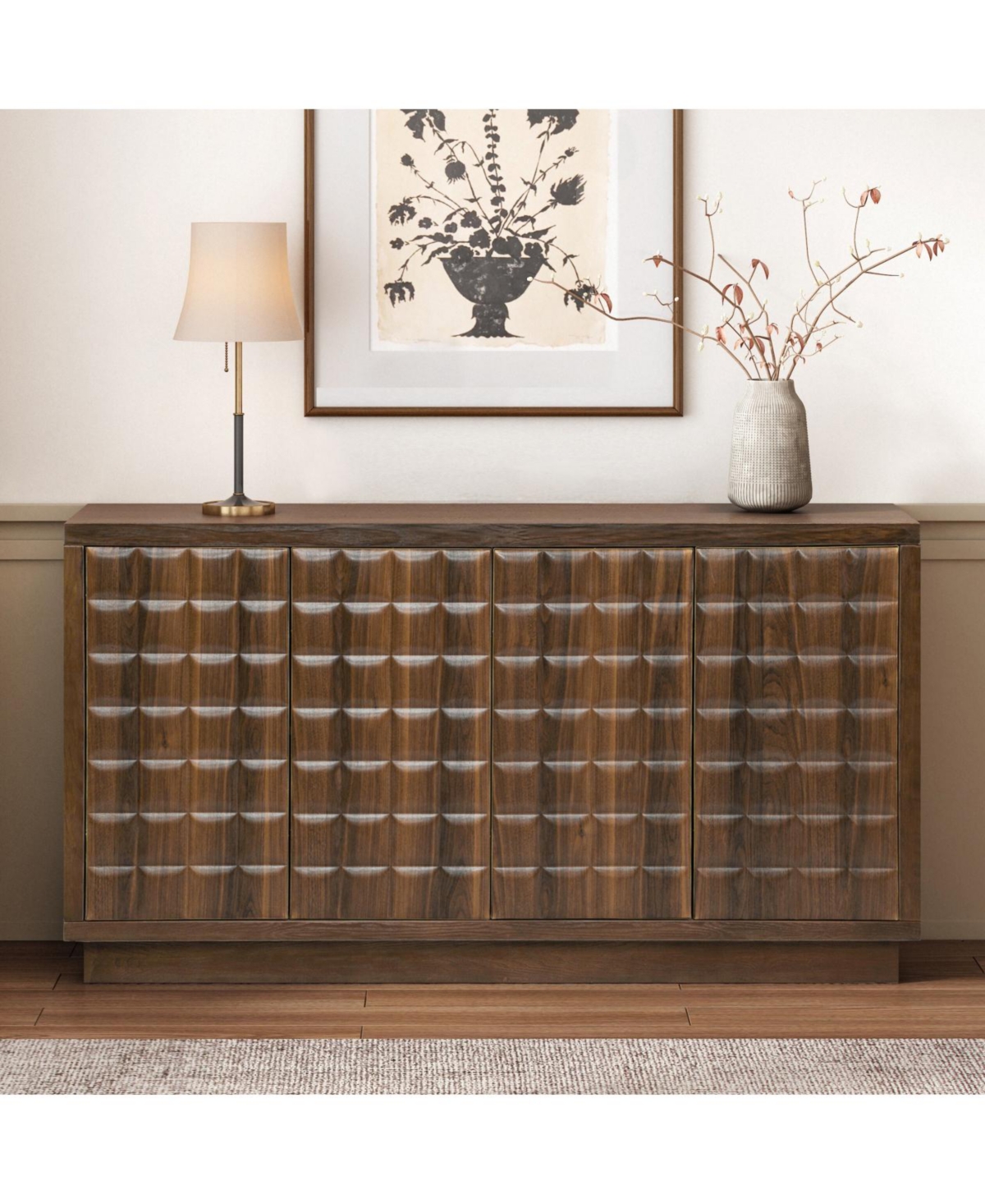 Click here for Streamdale Furniture Modern 4-Door Storage Cabinet... prices