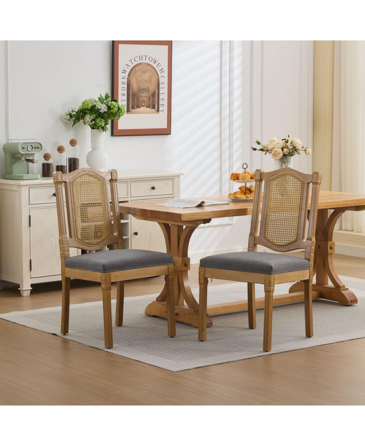 Click here for Streamdale Furniture Solid Wood Rattan Back Dining... prices