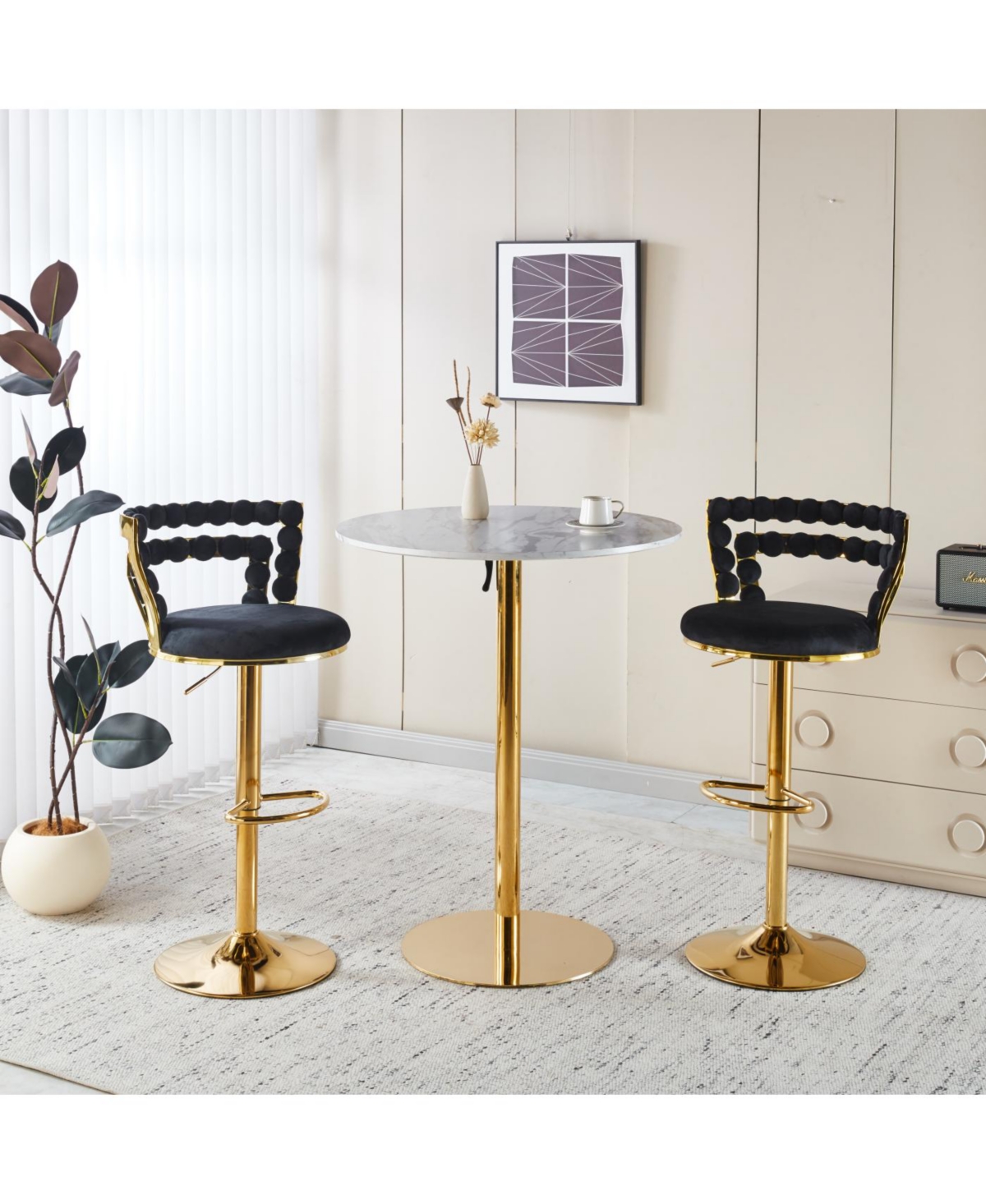 Click here for Streamdale Furniture Modern Gold Bar Table Set wit... prices