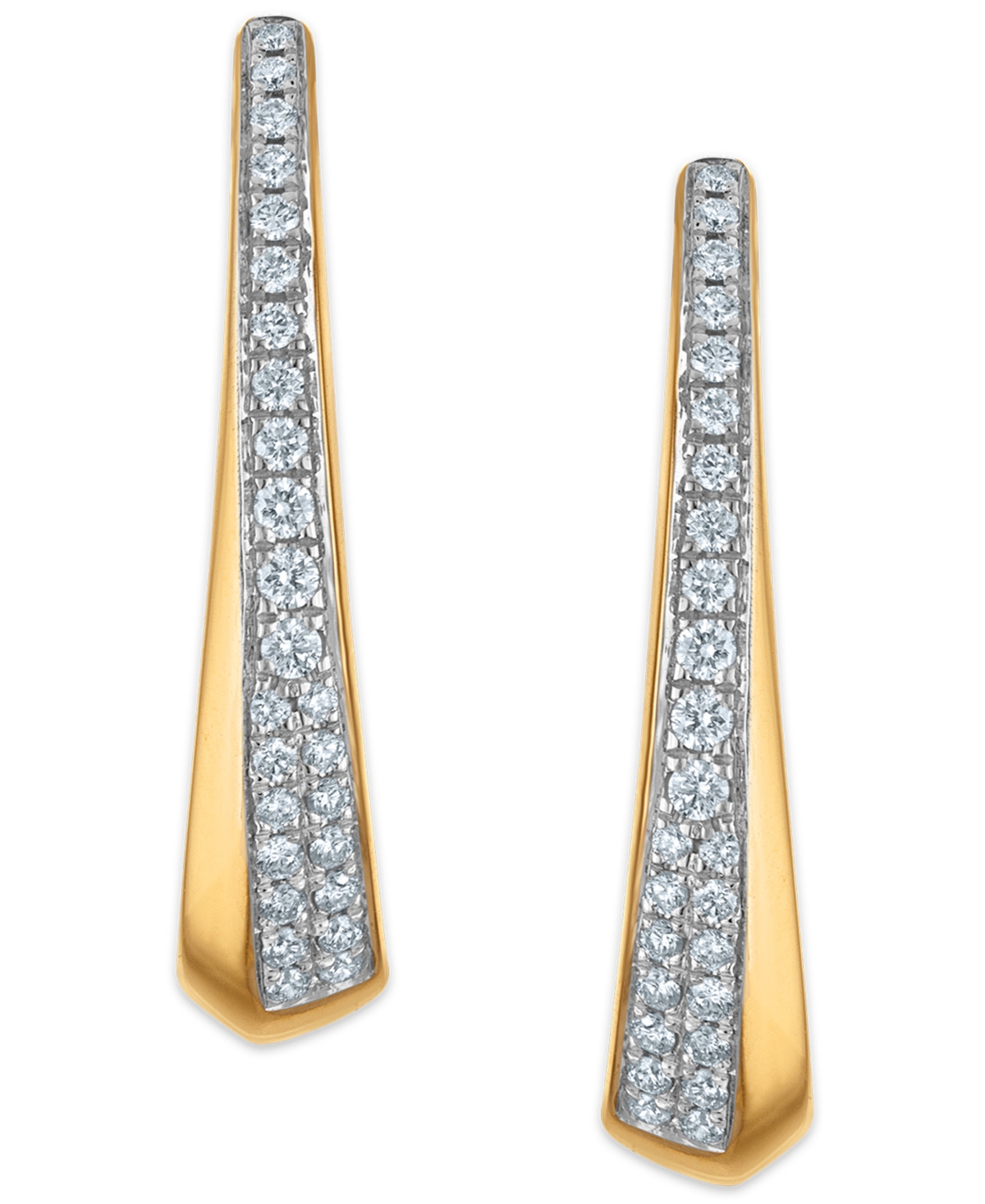 Click here for Macys White Diamond C Hoop Earrings (0.40 ct. t.w.... prices