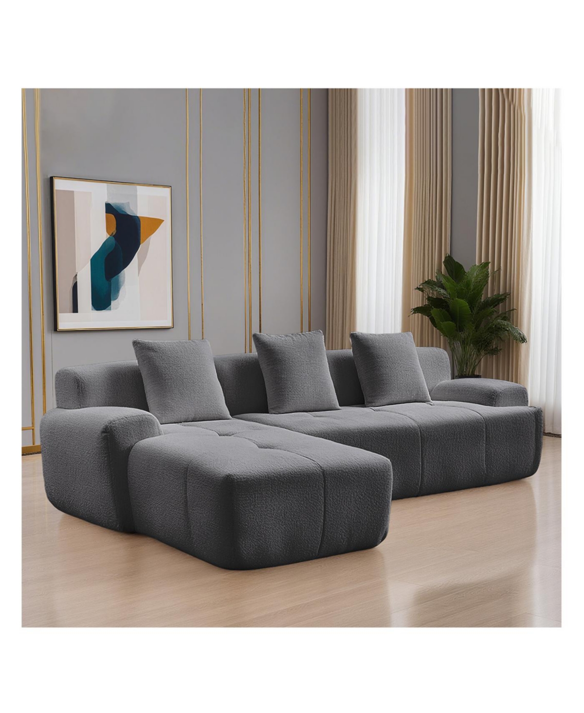 Click here for Streamdale Modern cloud sofa  modular L-shaped cha... prices