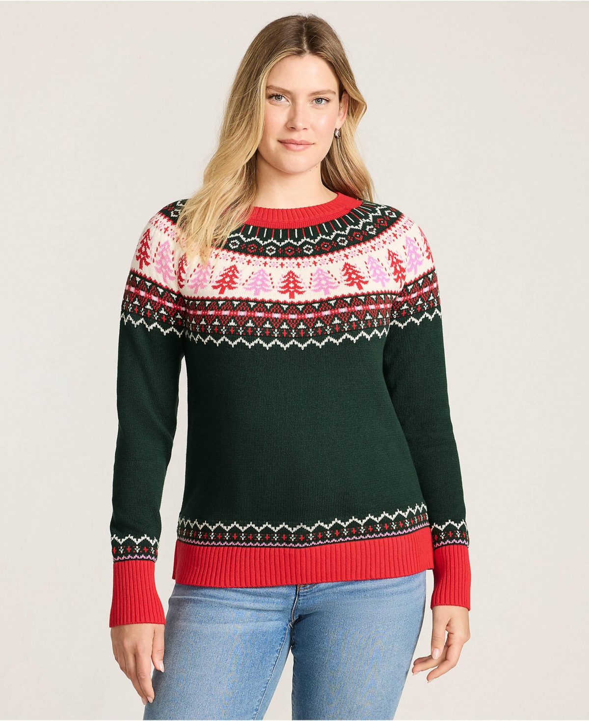 Click here for Lands End Womens Drifter Jacquard Raglan Crew Neck... prices