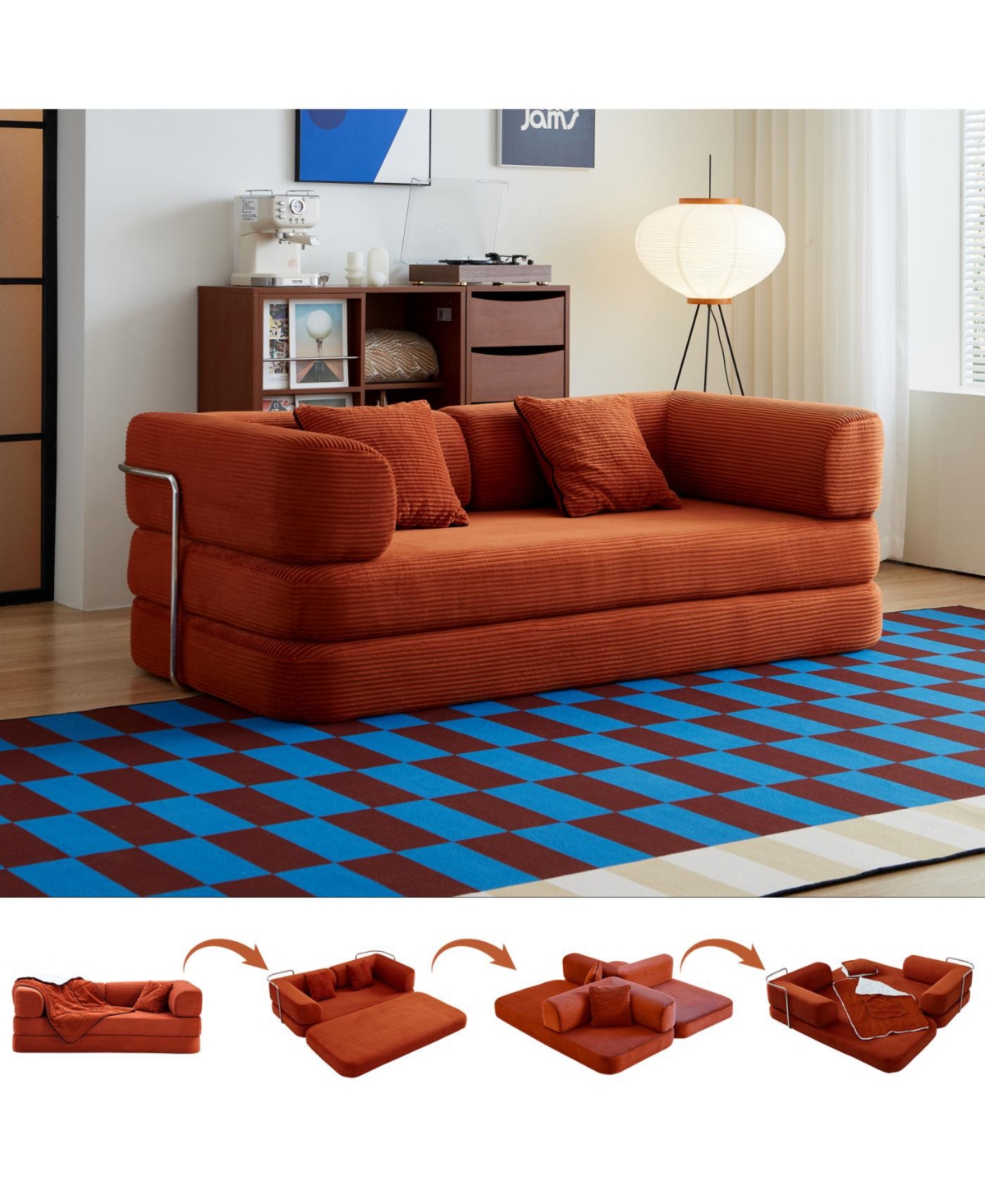 Click here for Streamdale Furniture Floor Couch Sofa Bed Converti... prices