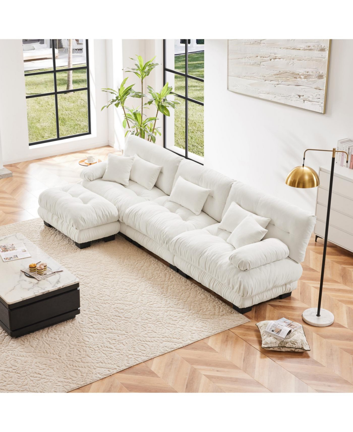 Click here for Streamdale Luxury Modular Sectional Sofa Couch  Ov... prices