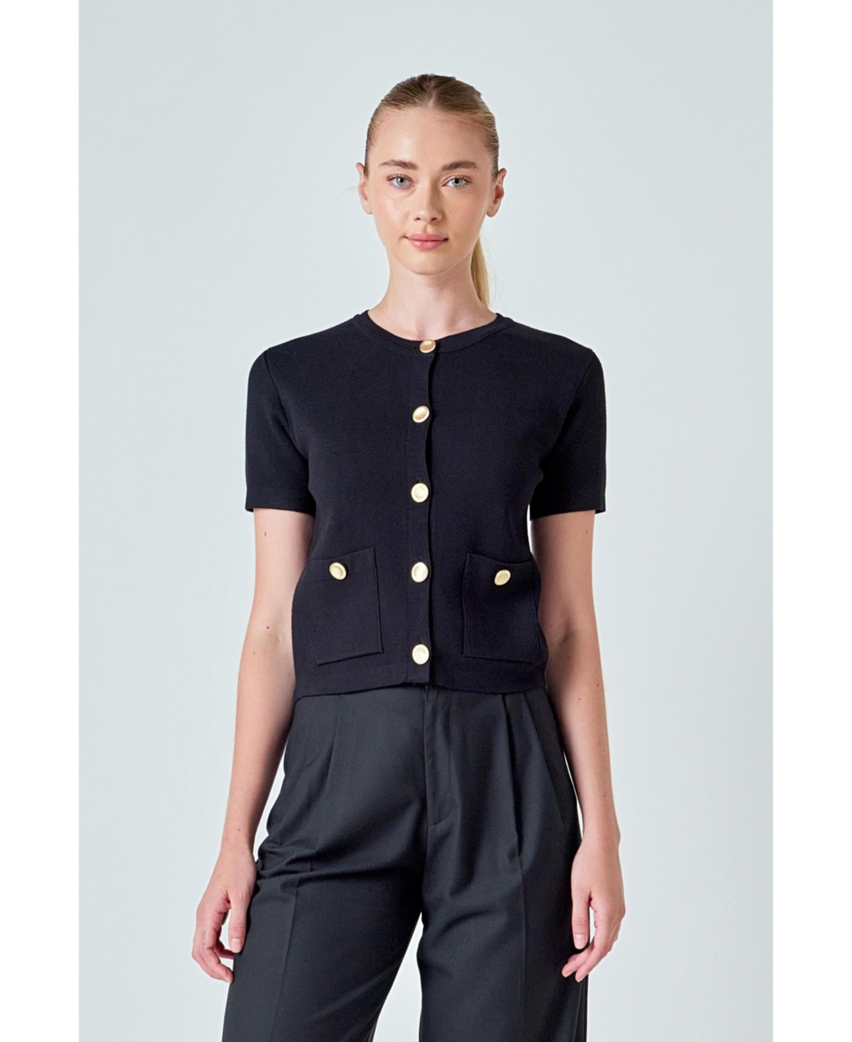 Click here for endless rose Womens Short Sleeve Button-Up Cardiga... prices