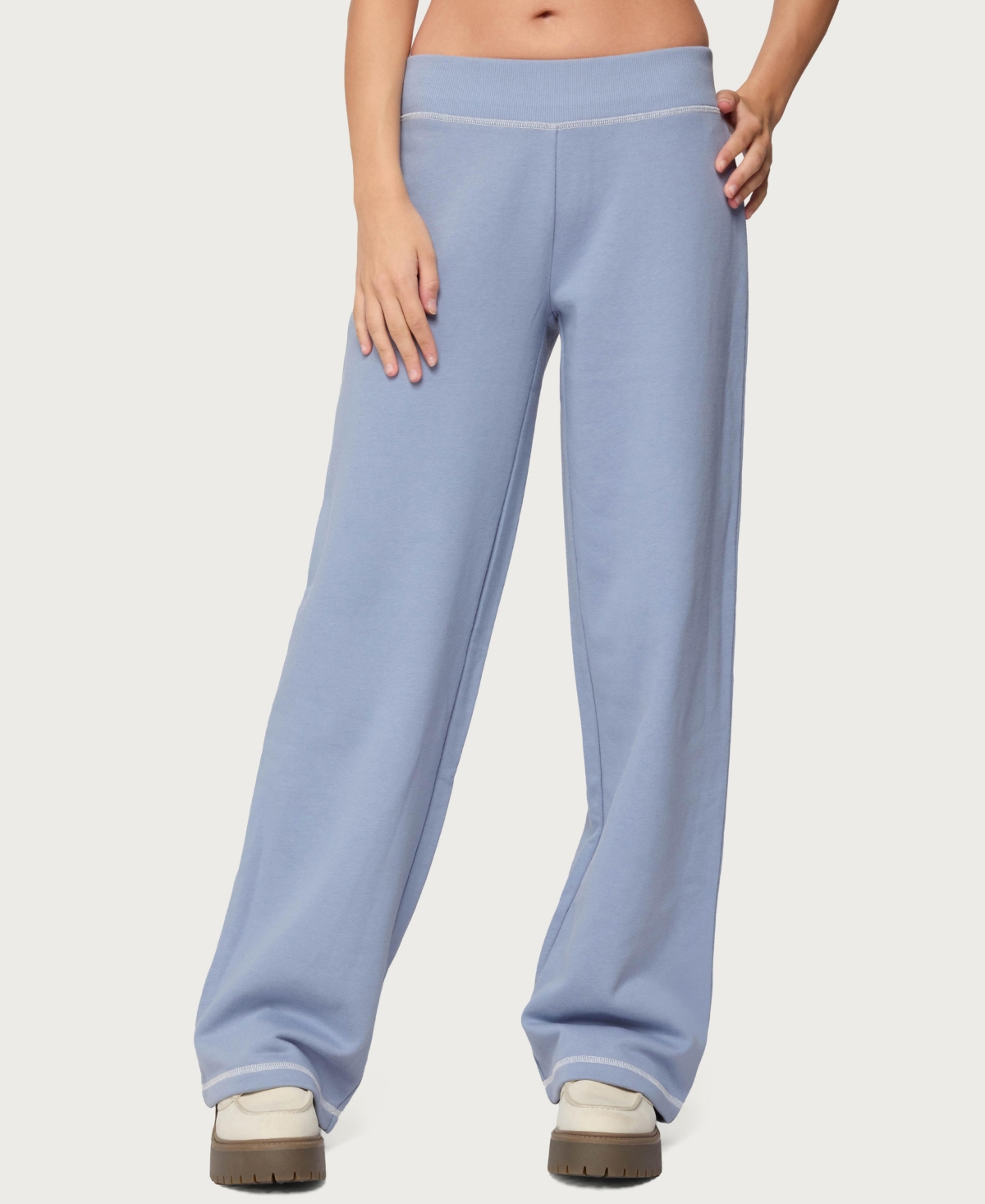 Click here for Edikted Womens Miami Babe Sweatpants - Blue prices