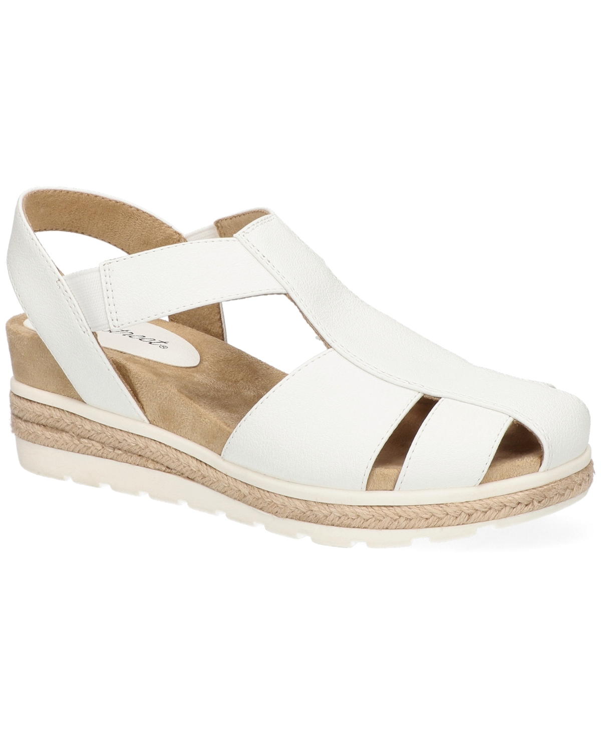 Click here for Easy Street Freeport Wedge Sandals - White prices