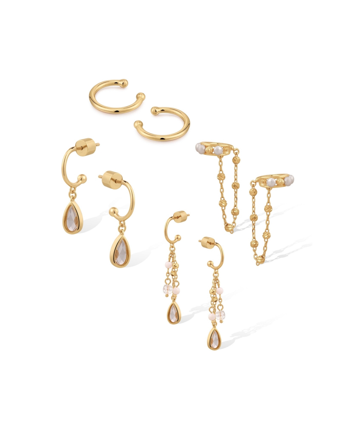 Click here for Rc Retro Chic Aeolian Echo Earrings Set - Gold prices