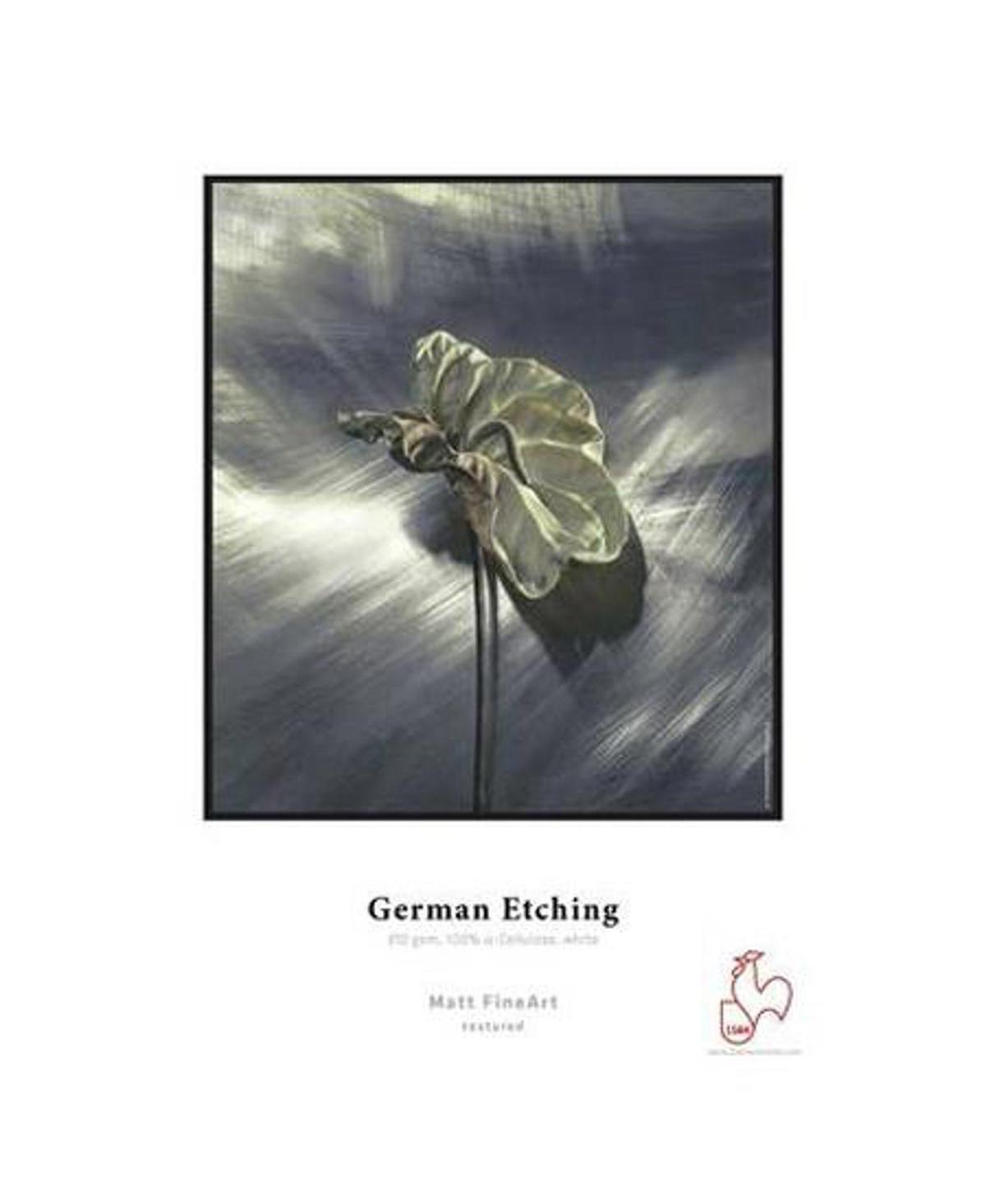 Hahnemuhle Matte German Etching  100 Tcf Pulp  Natural White Inkjet Paper  19.6 mil.  310 g/mA  11x17"  25 Sheets