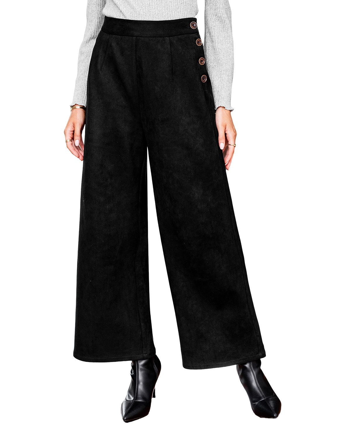 Click here for Cupshe Womens Yacht Club Black Pants - Black prices
