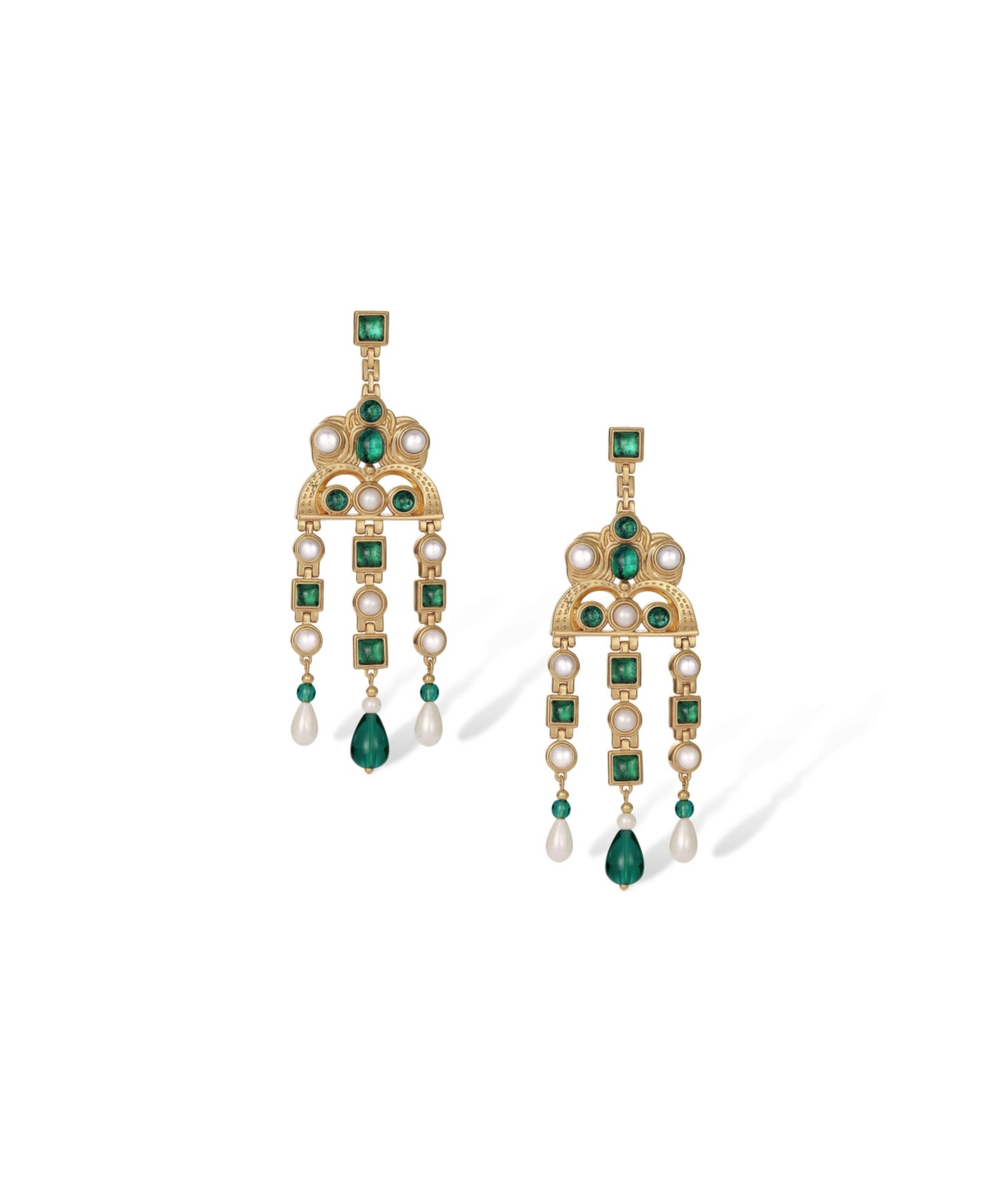 Click here for Retro Chic Byzantine Empire Green Earrings - Green... prices
