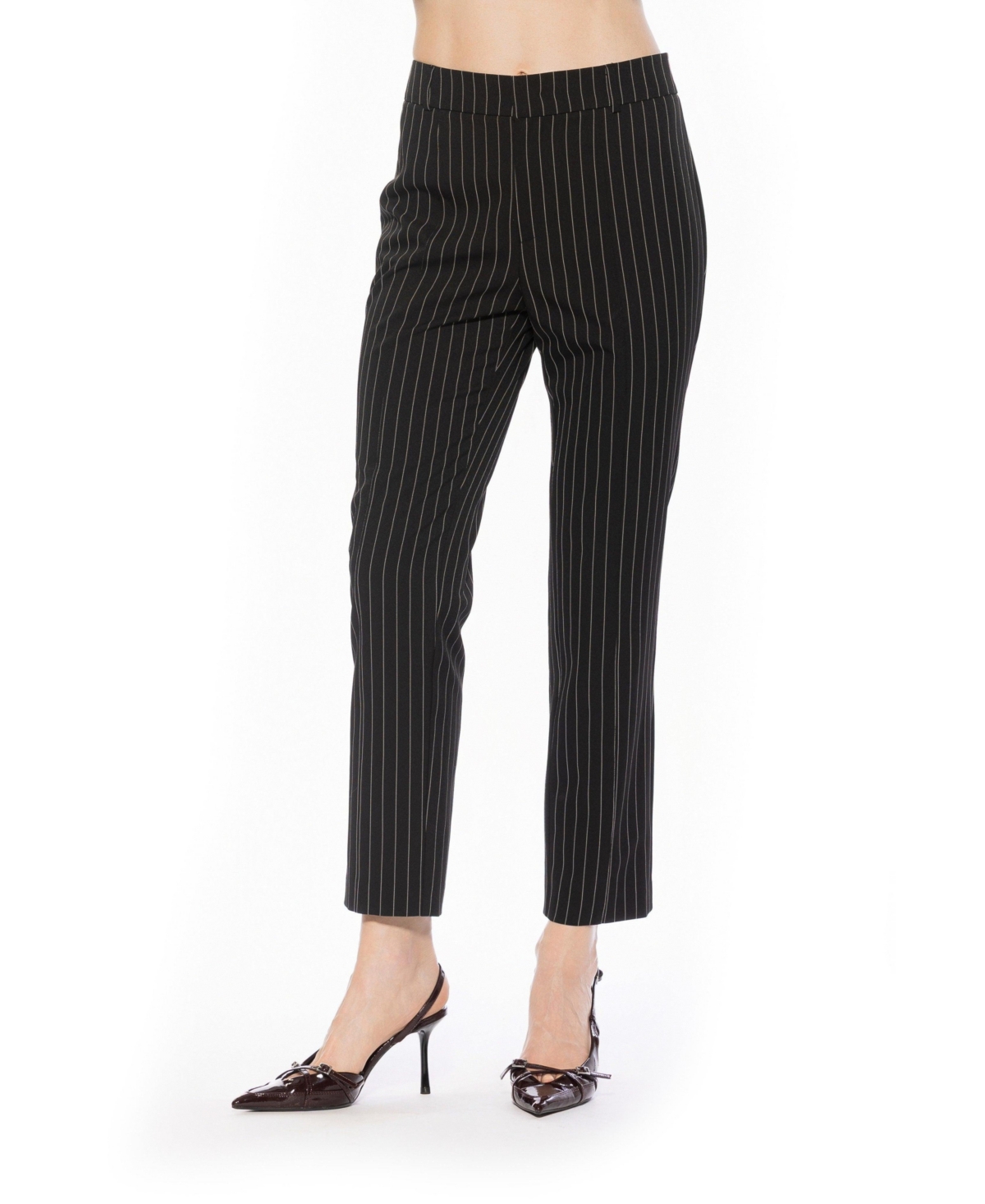 Click here for Alexia Admor Womens Lior Striped Pants - Black pin... prices
