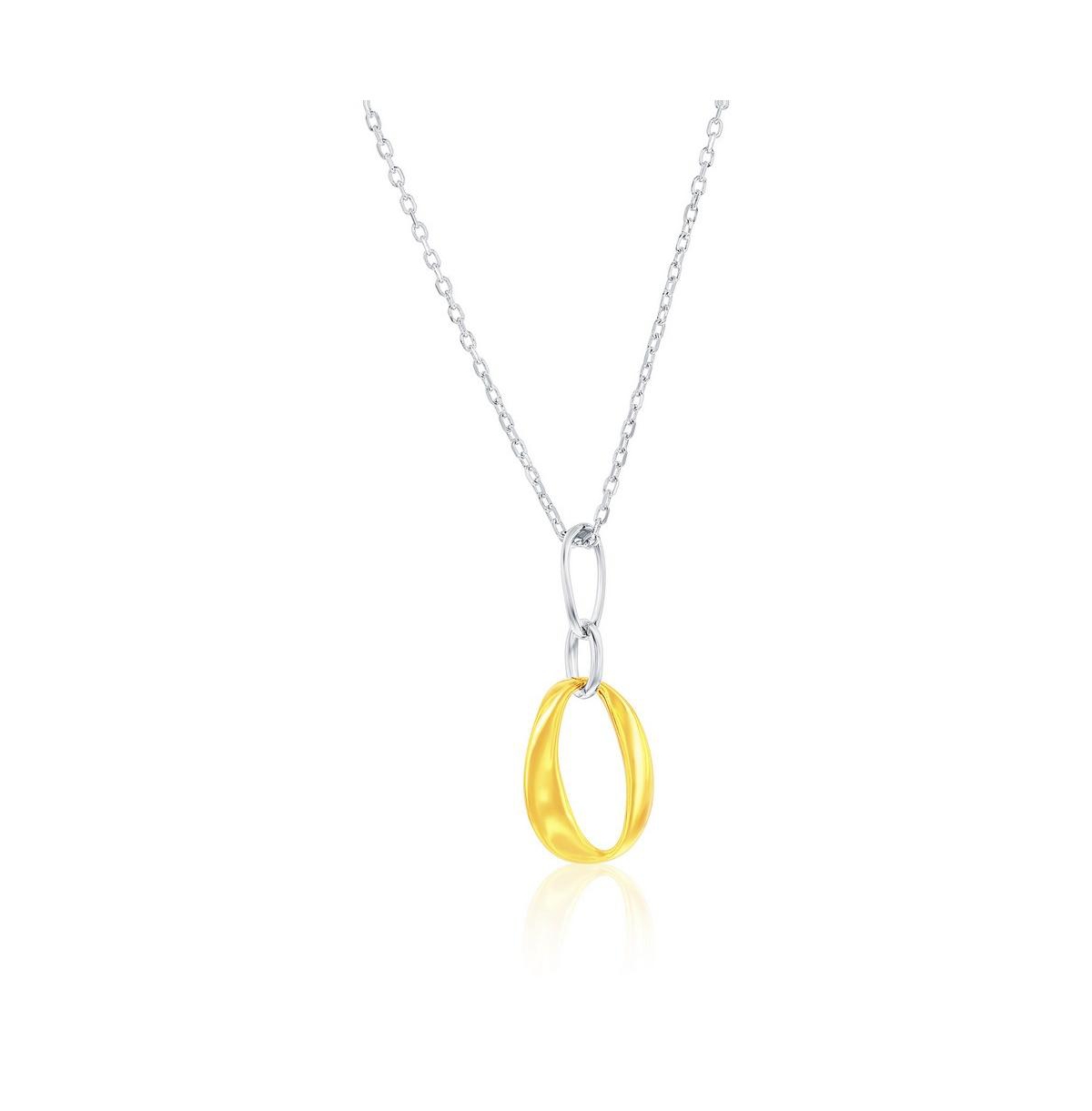 Click here for Simona Sterling Silver  Polished Oval Link Necklac... prices