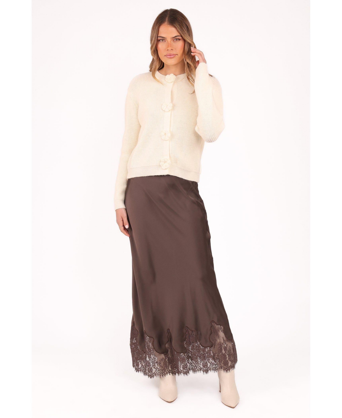 Click here for Petal and Pup Womens Alira Lace Trim Midi Skirt -... prices