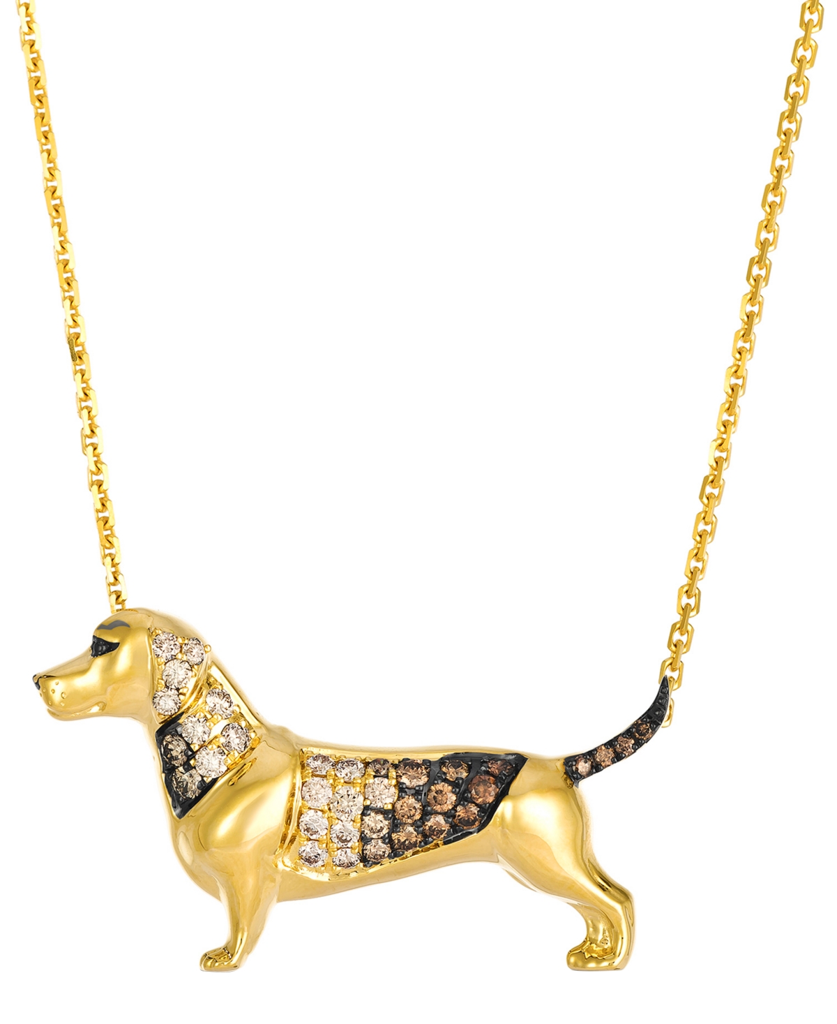 Click here for Le Vian Chocolate Ombre Diamond Dachshund Necklace... prices