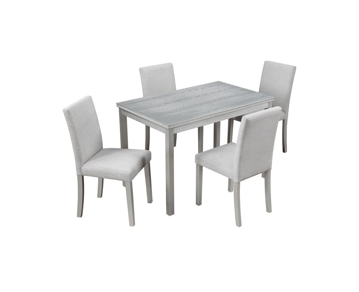 Click here for sumyeg 5-Piece Crystal Accent Wood Dining Set with... prices