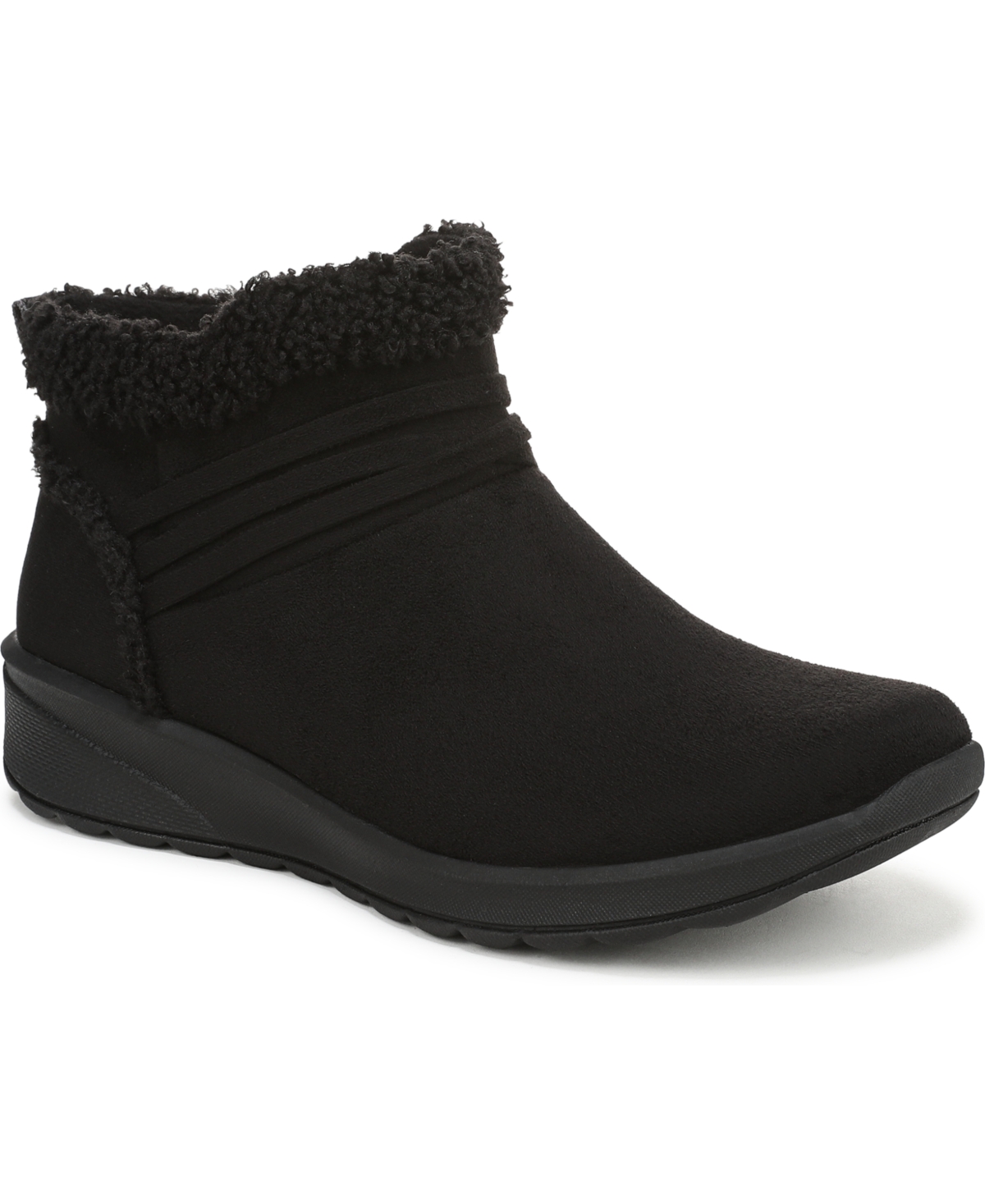 Click here for LifeStride Glendale Ankle Bootie - Black Microsued... prices