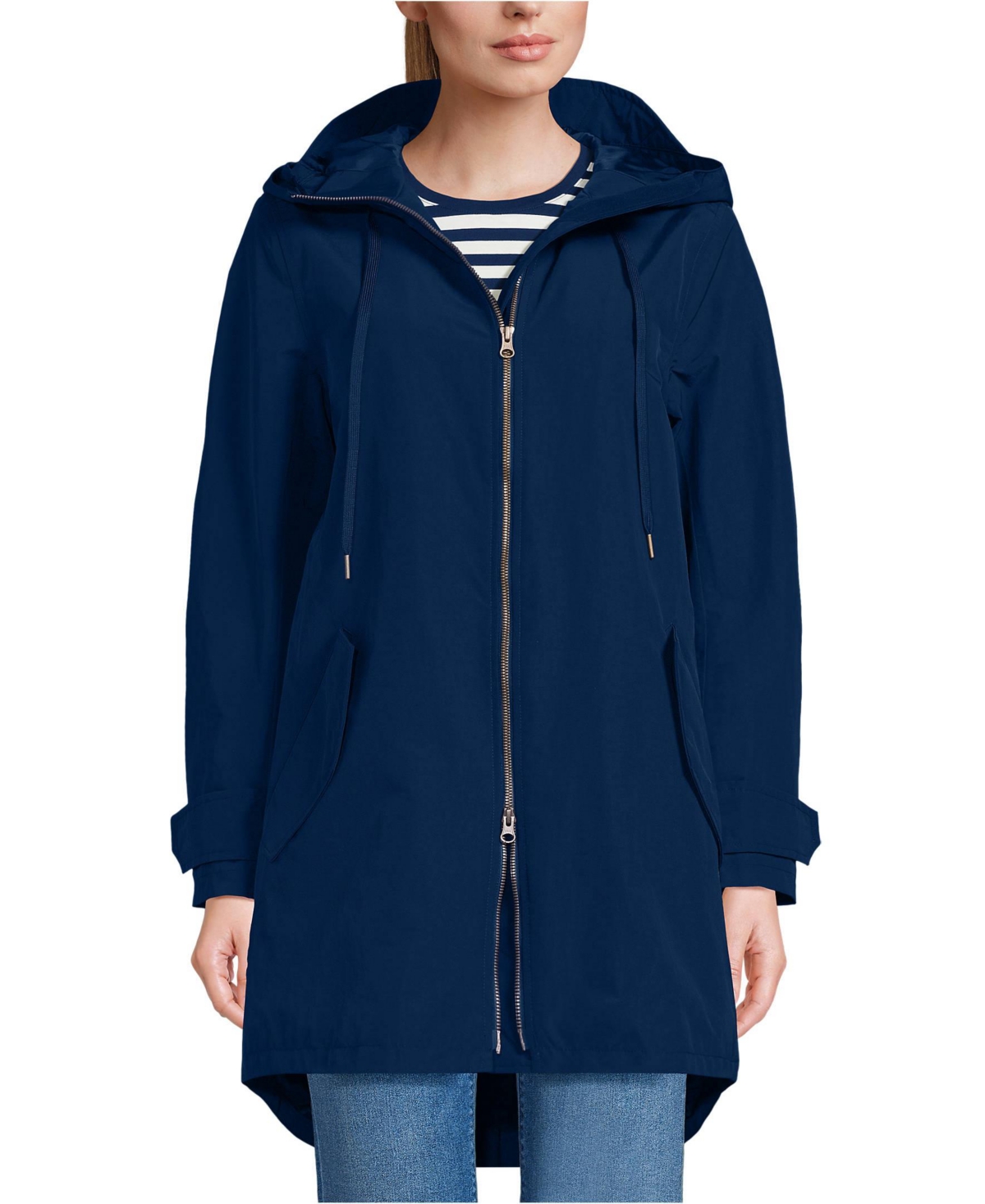 Click here for Lands End Womens Squall A-Line Rain Jacket - Deep... prices
