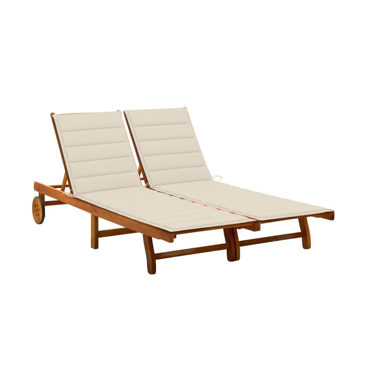 Click here for vidaXL 1 Pc Solid Acacia Wood and Polyester Adjust... prices