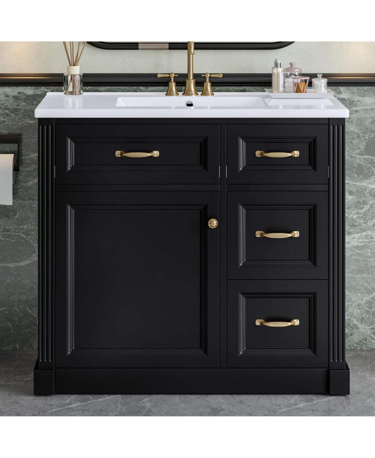 Click here for Casainc Bathroom Vanity with Sink 4 Drawers Soft C... prices