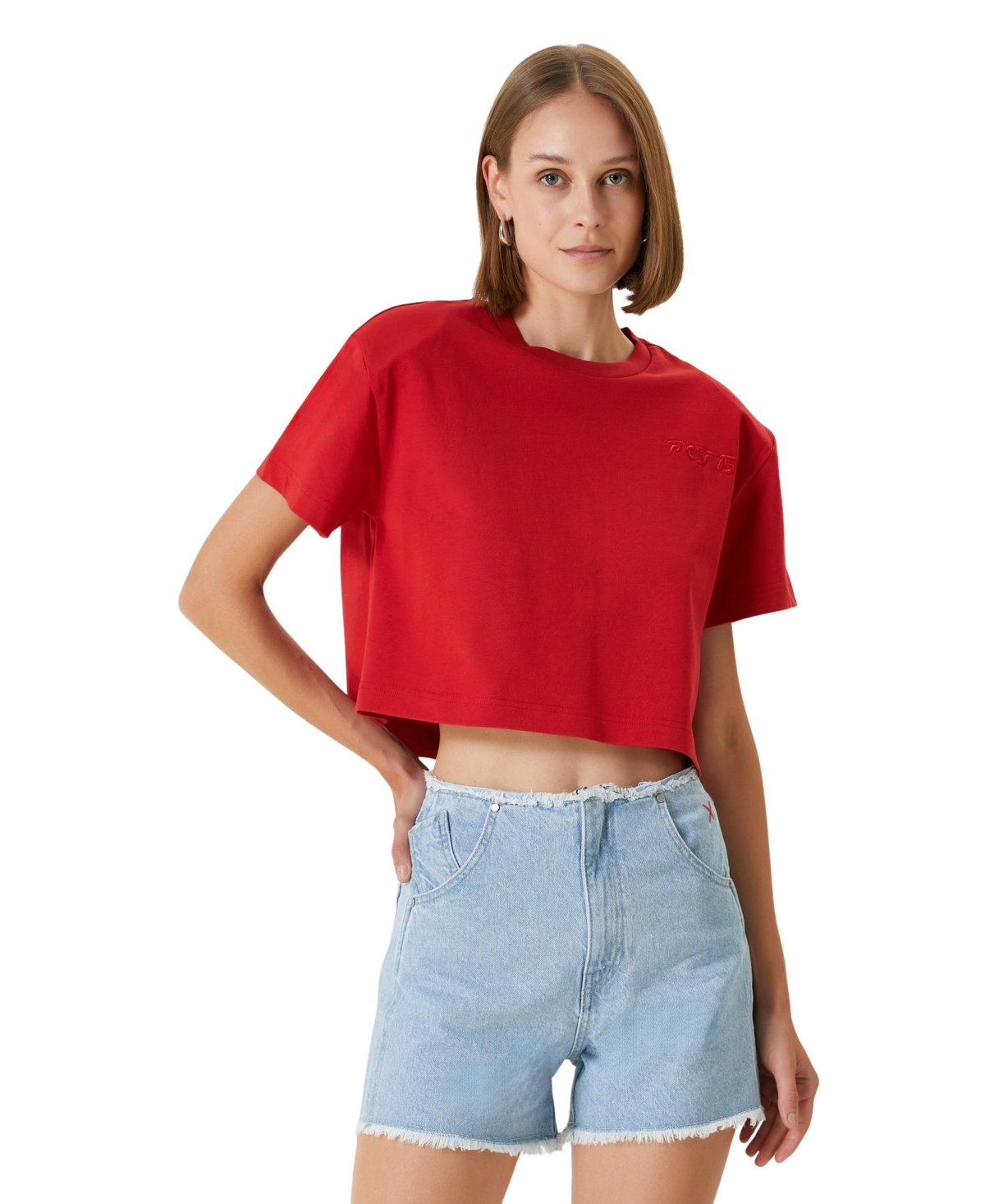 Click here for Pcfg Womens Padded Shoulder Cotton T-Shirt - Samba prices