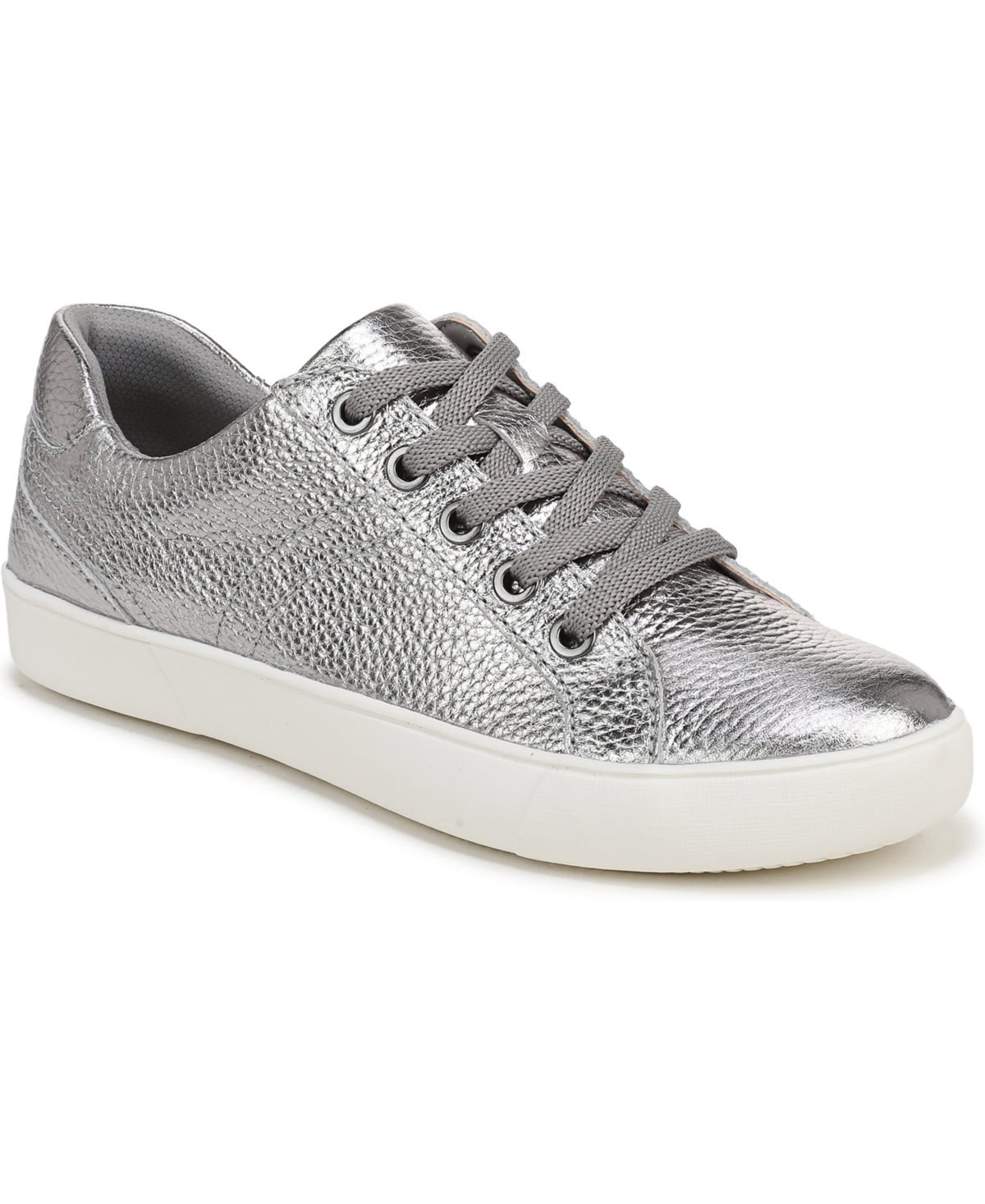 Click here for Naturalizer Morrison Lace Up Sneakers - Pewter Met... prices
