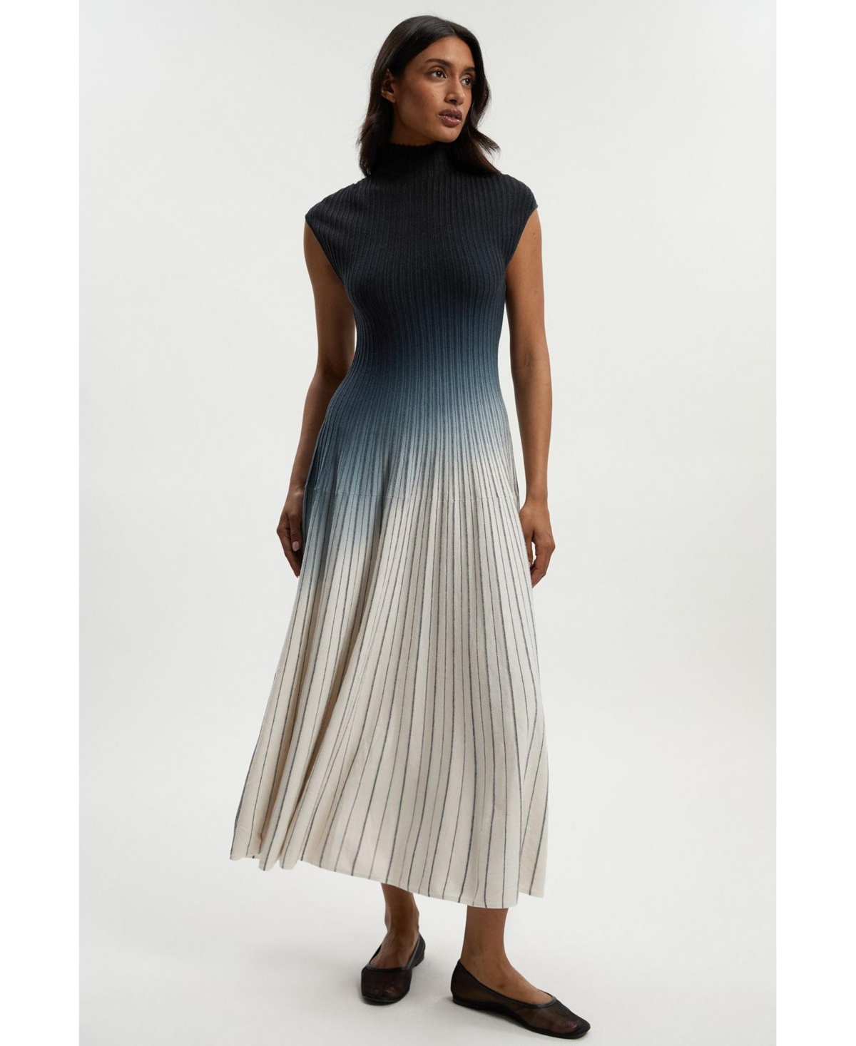 Click here for Karen Millen Womens Dip Dye Detail Knitted Maxi Dr... prices