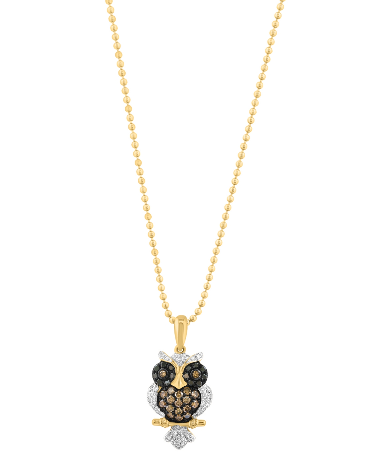 Click here for Effy Collection White  Black  & Brown Diamond Owl... prices