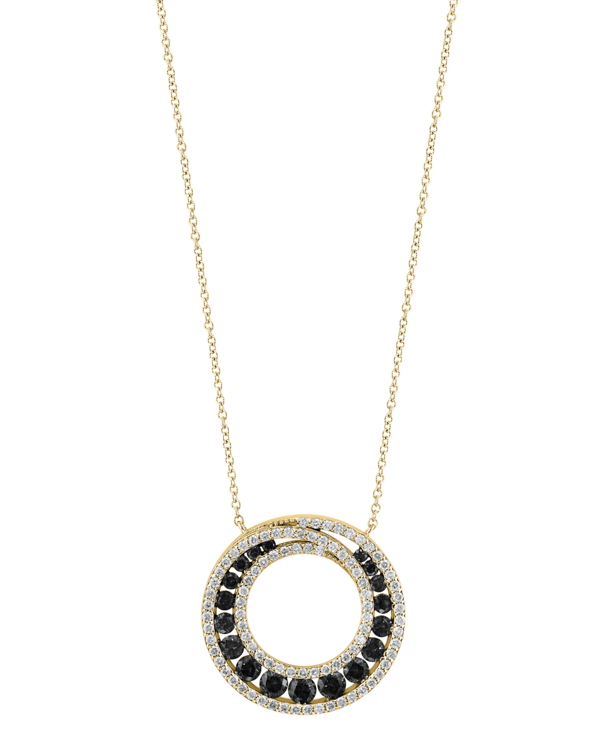 Click here for Effy Collection White  Black Diamond Necklace (1-5... prices