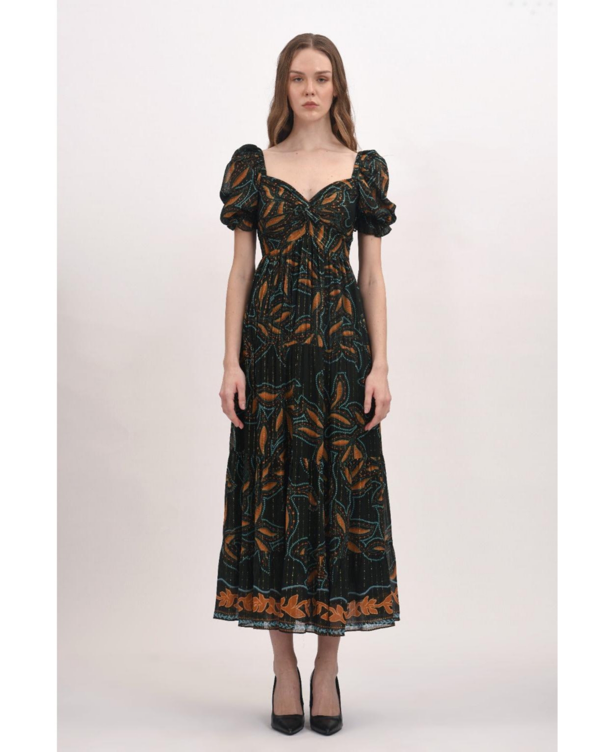 Click here for Celina Moon Womens Ebony Maxi Dress - Black with s... prices