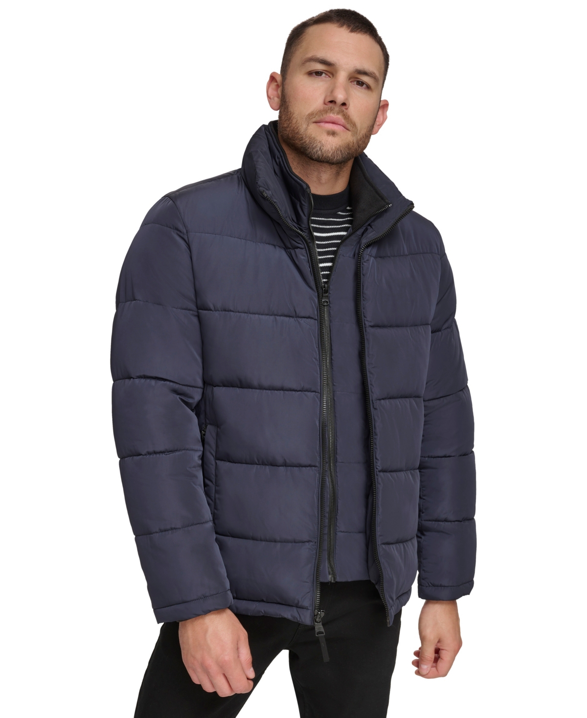 Click here for Calvin Klein Mens Puffer With Set In Bib Detail  C... prices