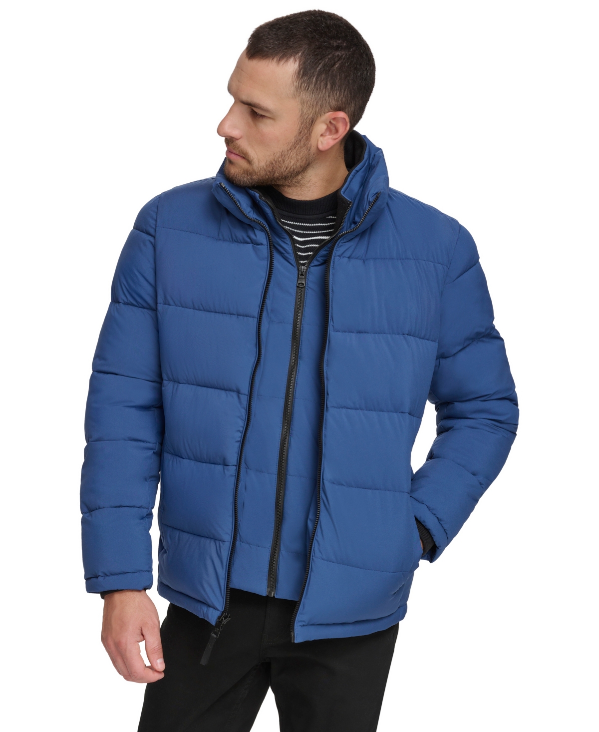 Click here for Calvin Klein Mens Puffer With Set In Bib Detail  C... prices