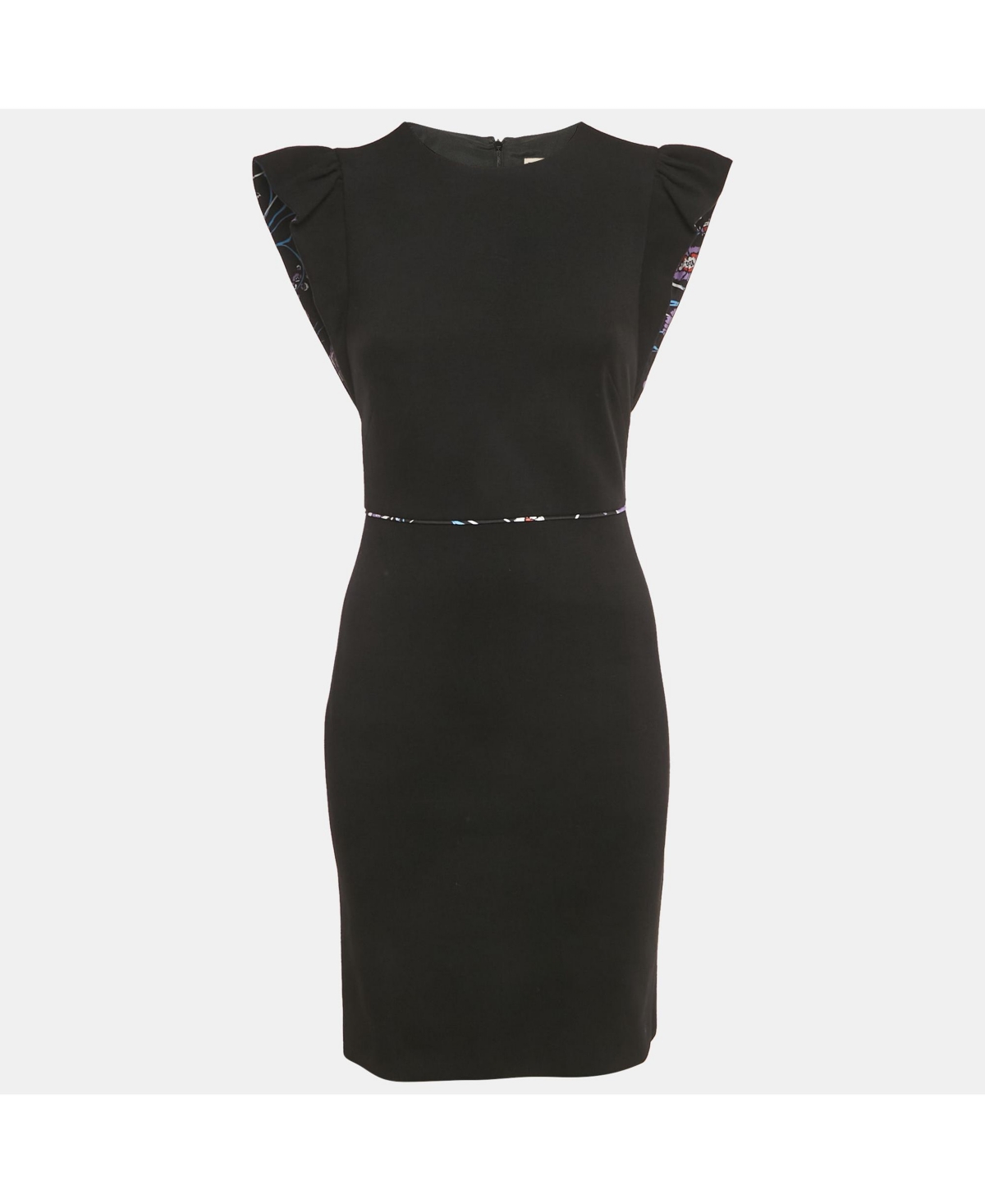 Click here for Pre-Owned Emilio Pucci Womens Black Jersey Ruffle... prices