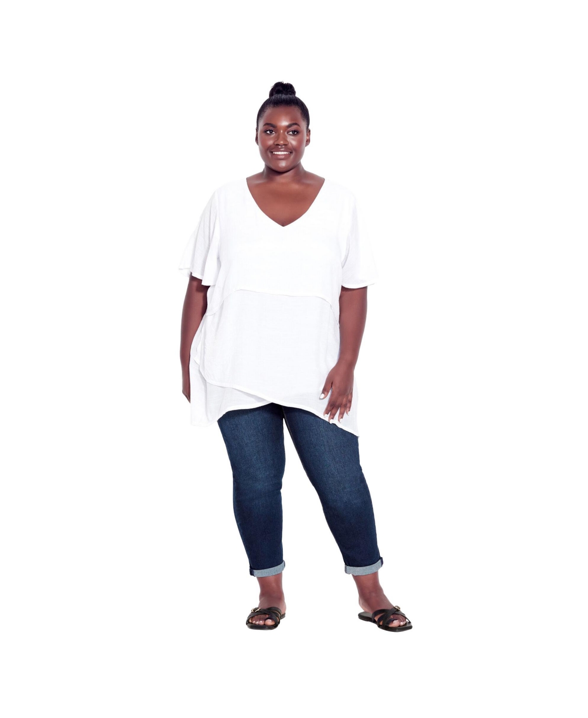 Click here for Avenue Womens Tall Denim Girlfriend Stretch Jean -... prices