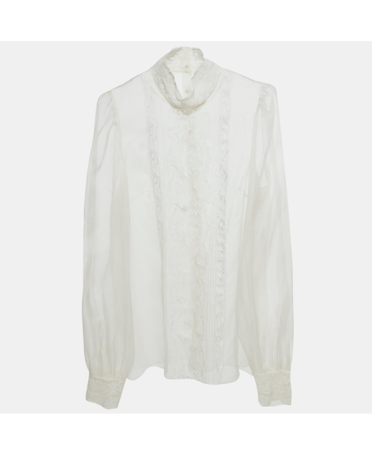 Click here for Pre-Owned Dolce & Gabbana Womens White Sheer Silk... prices