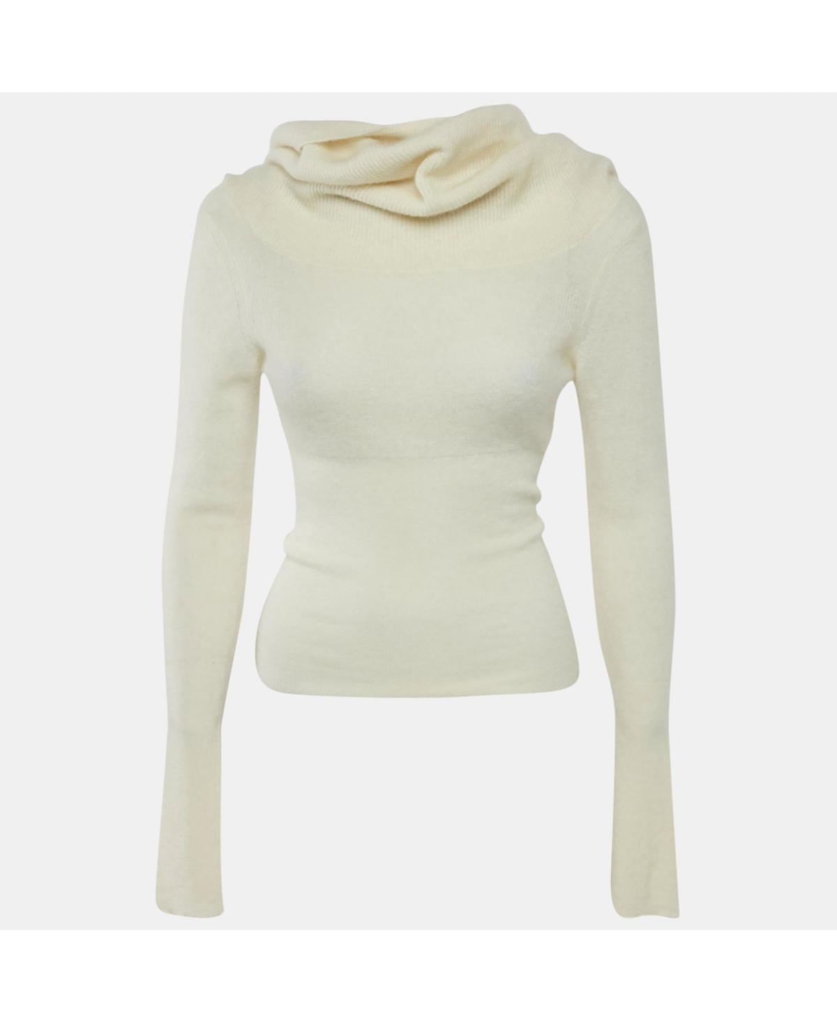 Click here for Pre-Owned Jacquemus Womens Cream Cashmere Knit Bac... prices